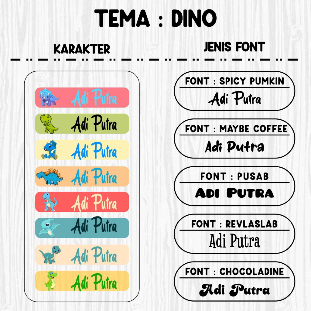 Jual Stiker Label Nama Anak Custom Buku Ukuran Besar isi 32 pcs ...