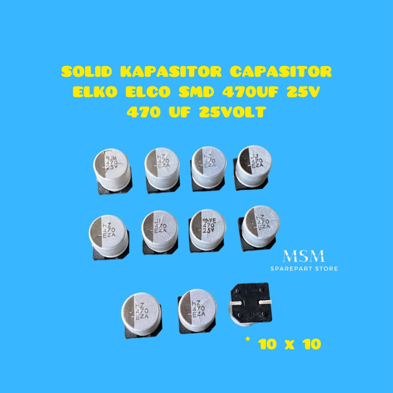 Jual SOLID KAPASITOR CAPASITOR ELKO ELCO SMD 470UF 25V 470 UF 25VOLT ...
