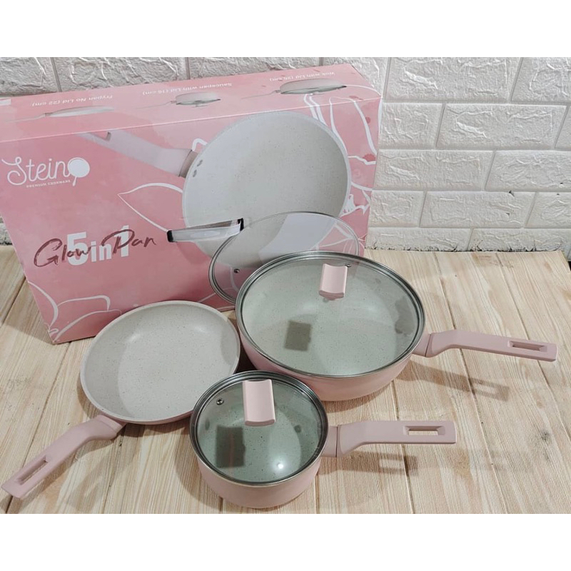 Jual Stein Cookware Glow Pan Series (Panci SteinCookware Marble Set 6 ...