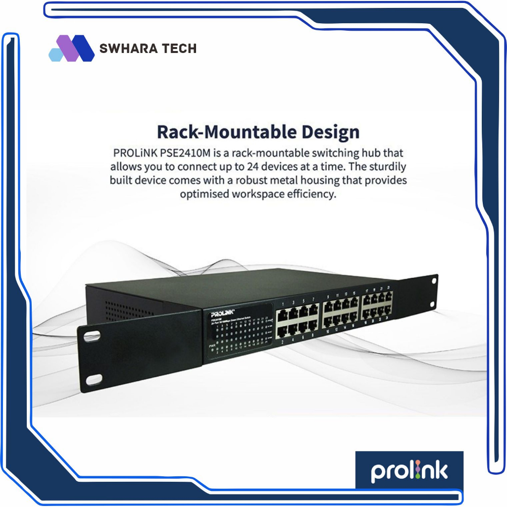 Jual PROLiNK SWITCH 24 PORT 100Mbps ETHERNET PSE2410M | Shopee Indonesia