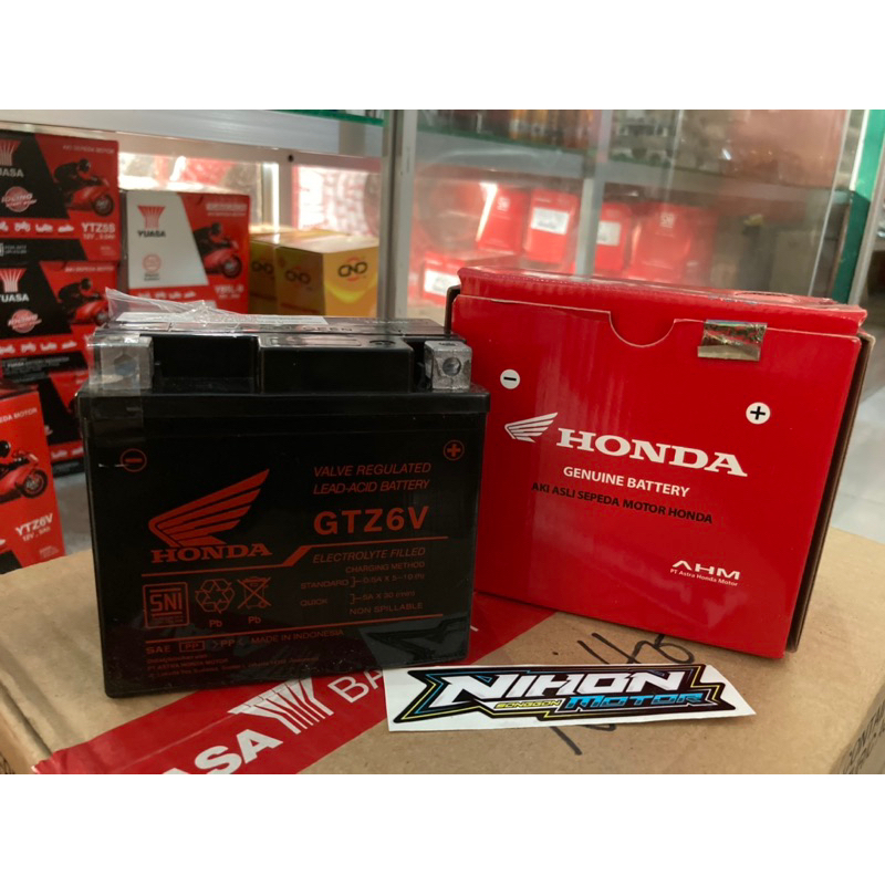 Jual ACCU GTZ6V AHM ORIGINAL ACCU VARIO125 VARIO150 PCX | Shopee Indonesia