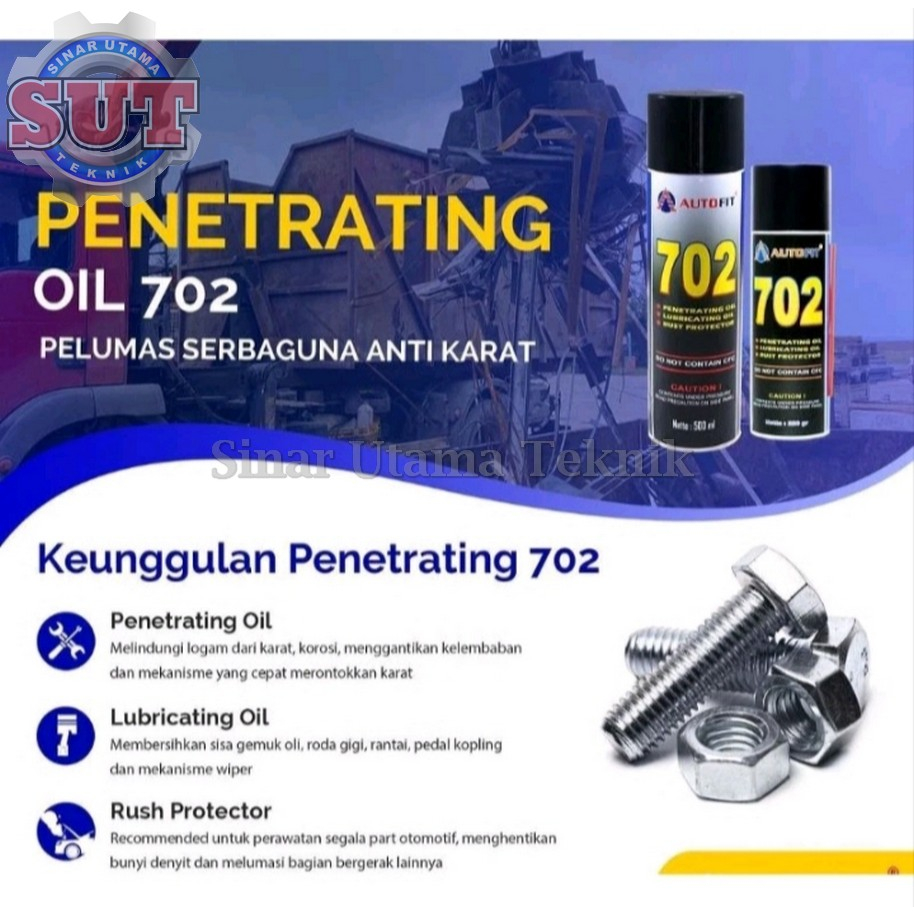 Jual Autofit Penetrating oil 702 WD 40 Cairan anti karat perontok karat ...