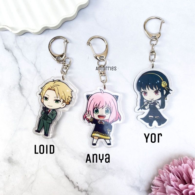 Jual Gantungan Kunci Anya Forger Yor Forger Loid Forger Spy X Family ...