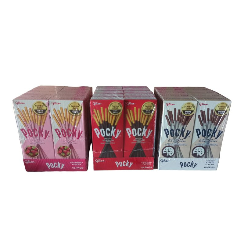 Jual pocky wafer stik pocky mini 1 pack isi 10 rasa cokelat 22gr ...