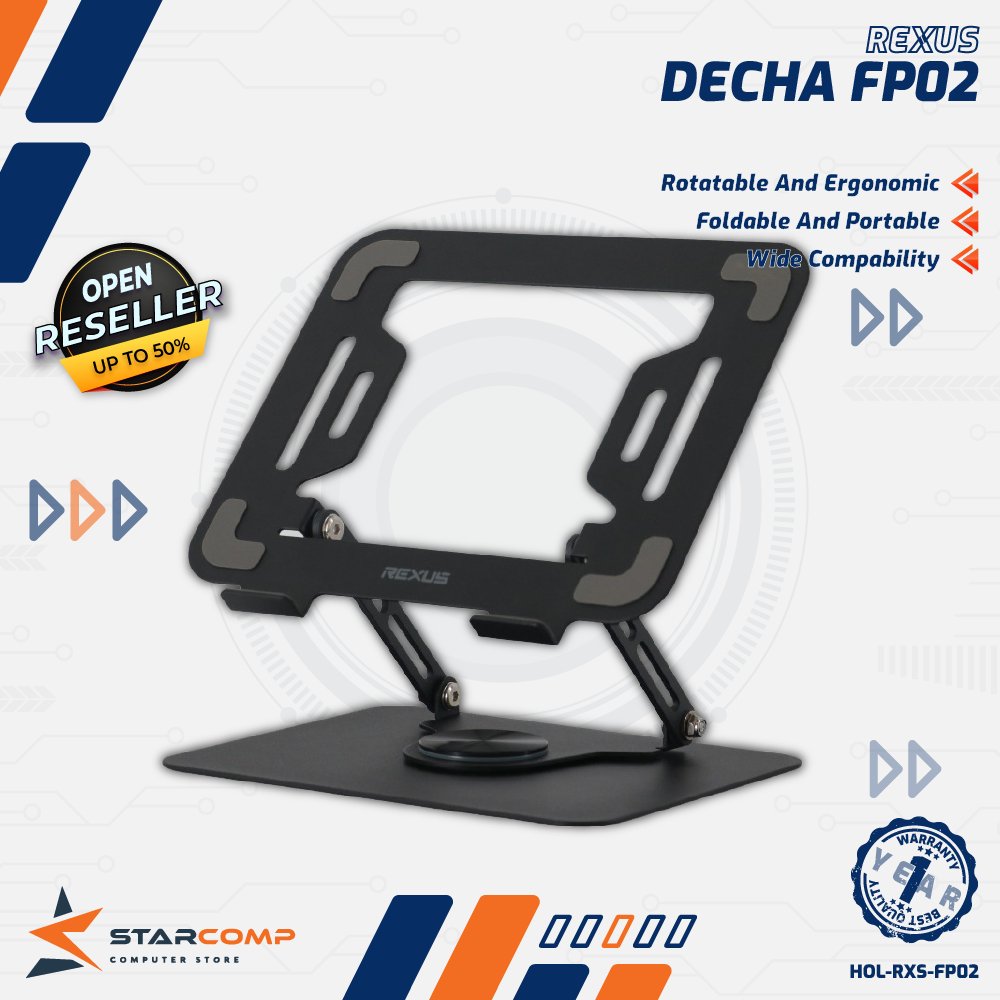 Jual Stand Laptop Rexus Decha FP02 Ergonomic Design Rotatable | Shopee ...