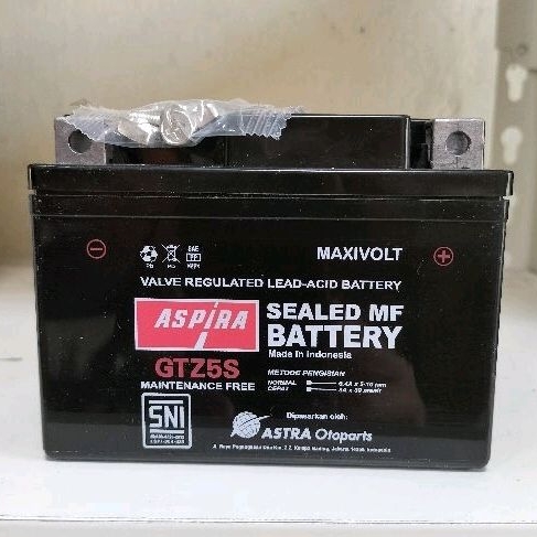Jual AKI HONDA BEAT, BEAT KARBU, BEAT FI, BEAT ESP, ASPIRA ASTRA GTZ5S (3,5AH) MF Aki kering ...