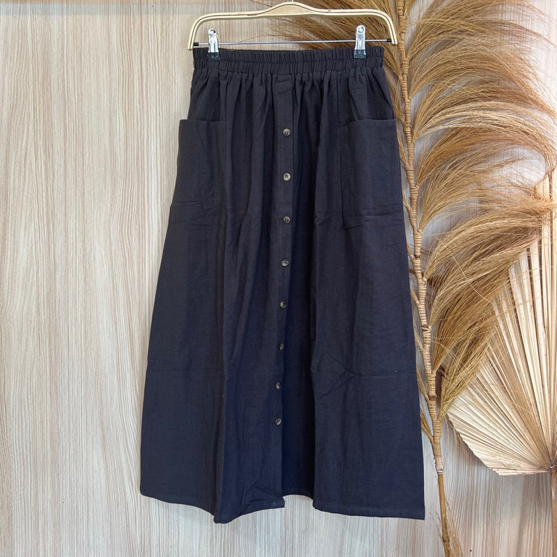 Jual ROK LINEN PANJANG PREMIUM / ROK PANJANG WANITA | Shopee Indonesia