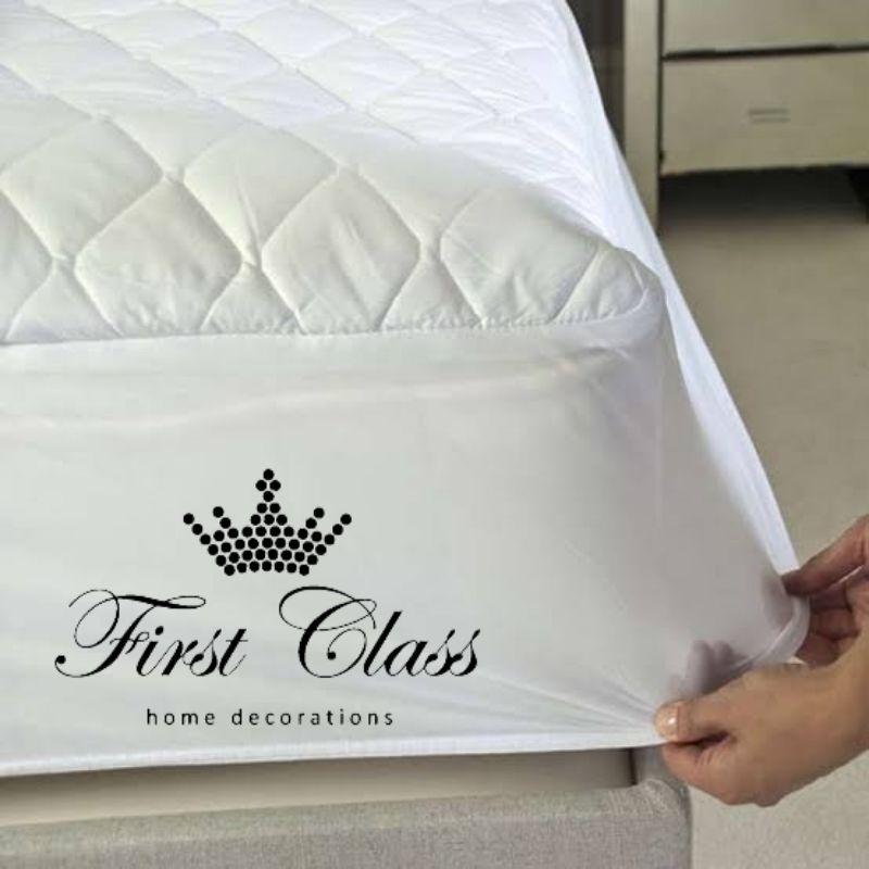 Jual First Class Quilt Fitted 45cm Mattress Protector, 100% Kain ...