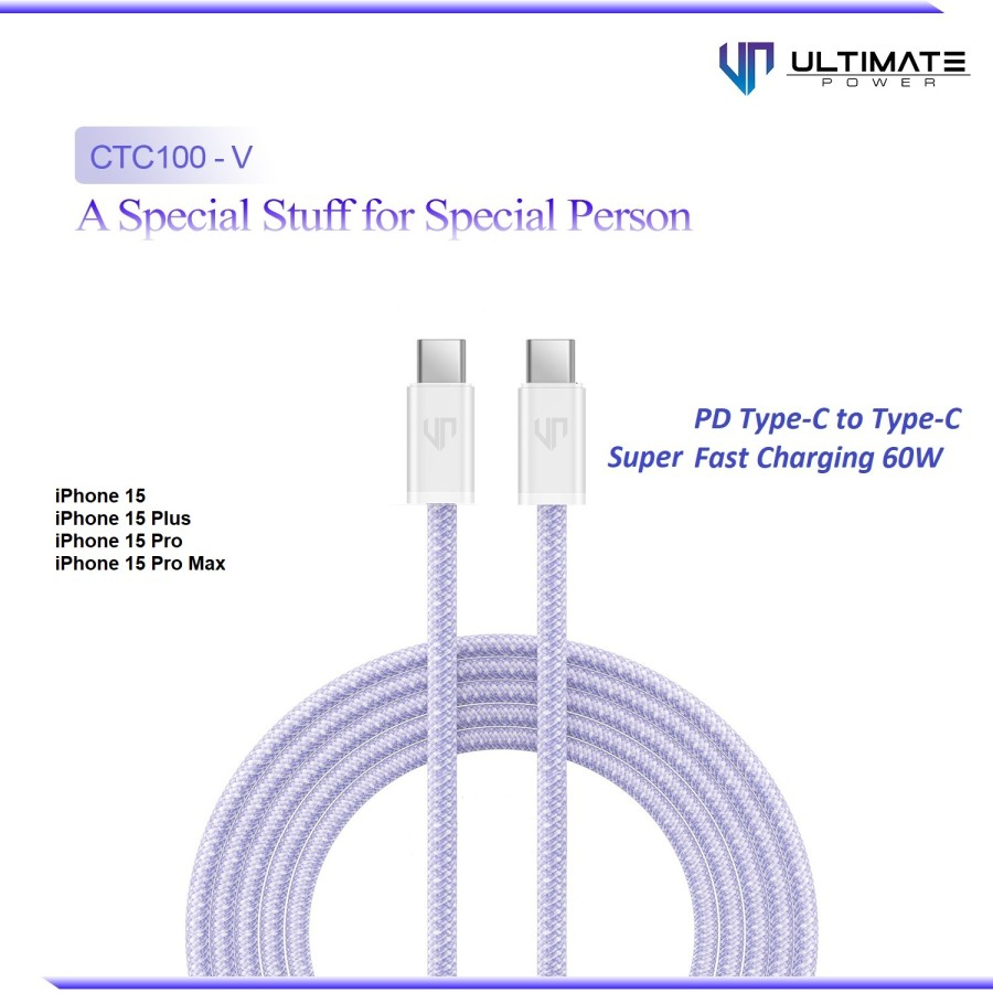 Jual Kabel Data Cable iPhone 15 Pro Max Plus 60W Fast Ultimate Lavender ...