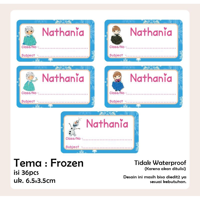 Jual Stiker Nama Mapel Mata Pelajaran Perempuan | Shopee Indonesia