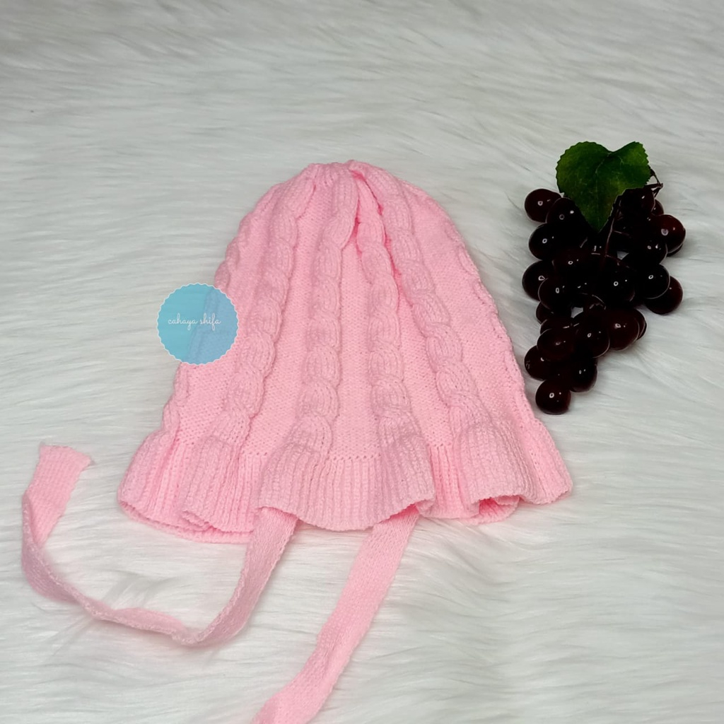 Jual KUPLUK BONET RUFFLE/ Topi Bonet Bayi Rajut Anak Bahan Premium ...