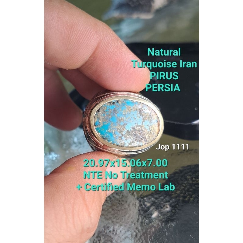 Jual Batu NATURAL PIRUS PERSIA #08 + Certified Memo Besar Lab Natural ...