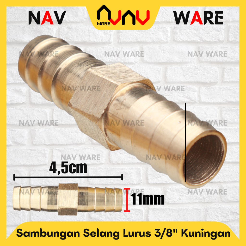 Jual Sambungan Selang Air Kompor Gas Kompresor Tipe Lurus Tee Cabang 3 ...