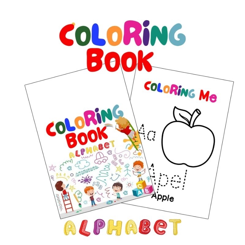 Jual Coloring Book Alphabet Buku Mewarnai Huruf Alfabet Mainan Edukasi ...