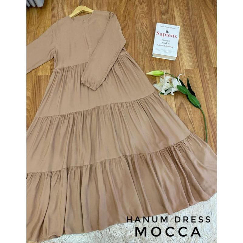 Jual Hanum Dress Rayon Premium//Dress Polos//Dress Busui//Dress Rayon//All Size ld 110-120 ...