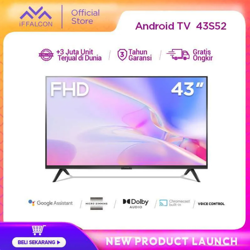 Jual iFFALCON 43 inch Smart FHD TV - Android 11 - Google Play/Netflix ...