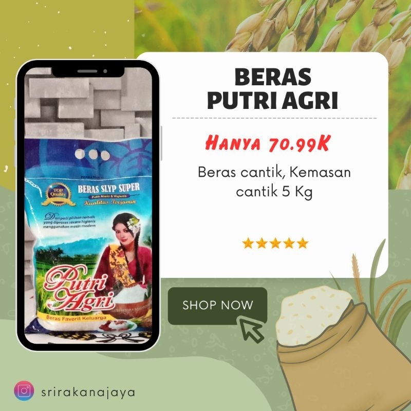 Jual Beras Putri Agri 5 Kg/ Beras murah 5Kg/ Beras Premium 5Kg | Shopee ... Jual Beras Putri Agri 5 Kg/ Beras murah 5Kg/ Beras Premium 5Kg | Shopee ...