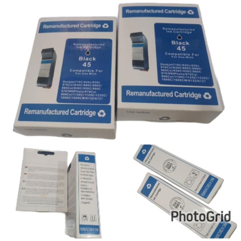 Jual katrid hp plotter 45 tinta pigment bisa buat printer barcode dan ...