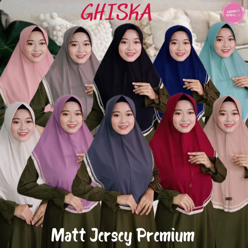 Jual JILBAB GHISKA JERSEY/JILBAB LANGSUNG RENDA/JILBAB LANGSUNG GHISKA ...