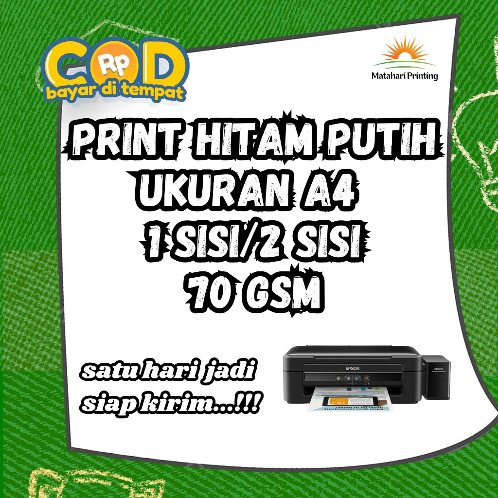 Jual PRINT A4 70 gsm/ Cetak Kertas A4 70 gsm , Buku, Makalah, Skripsi, Tugas, Soal A4 BW/COLOR ...