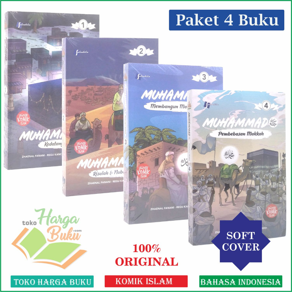 Jual Paket 4 Buku Komik Muhammad Jilid 1 2 3 4 Buku Anak Sirah ...