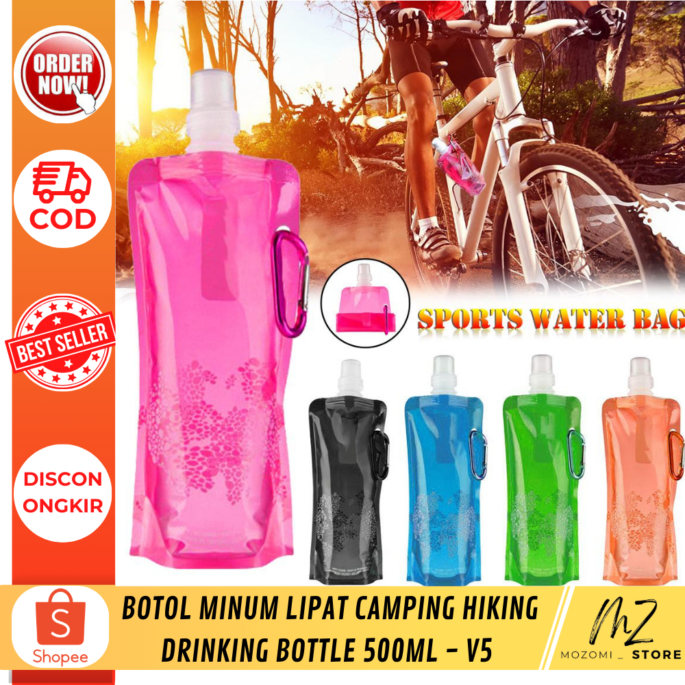 Jual Botol Minum Lipat Camping Hiking Drinking Bottle 500ml - V5 ...
