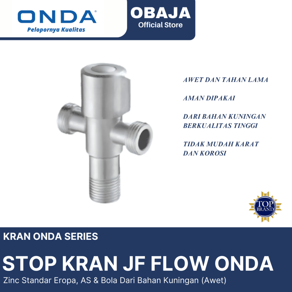 Jual Onda Stop Kran JF FLOW / Stop Kran Shower WC Closet JF FLOW 1/2 ...