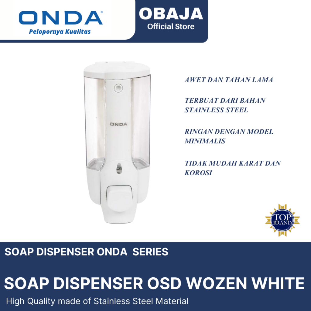Jual Onda Soap Dispenser OSD WOZEN White Onda | Shopee Indonesia