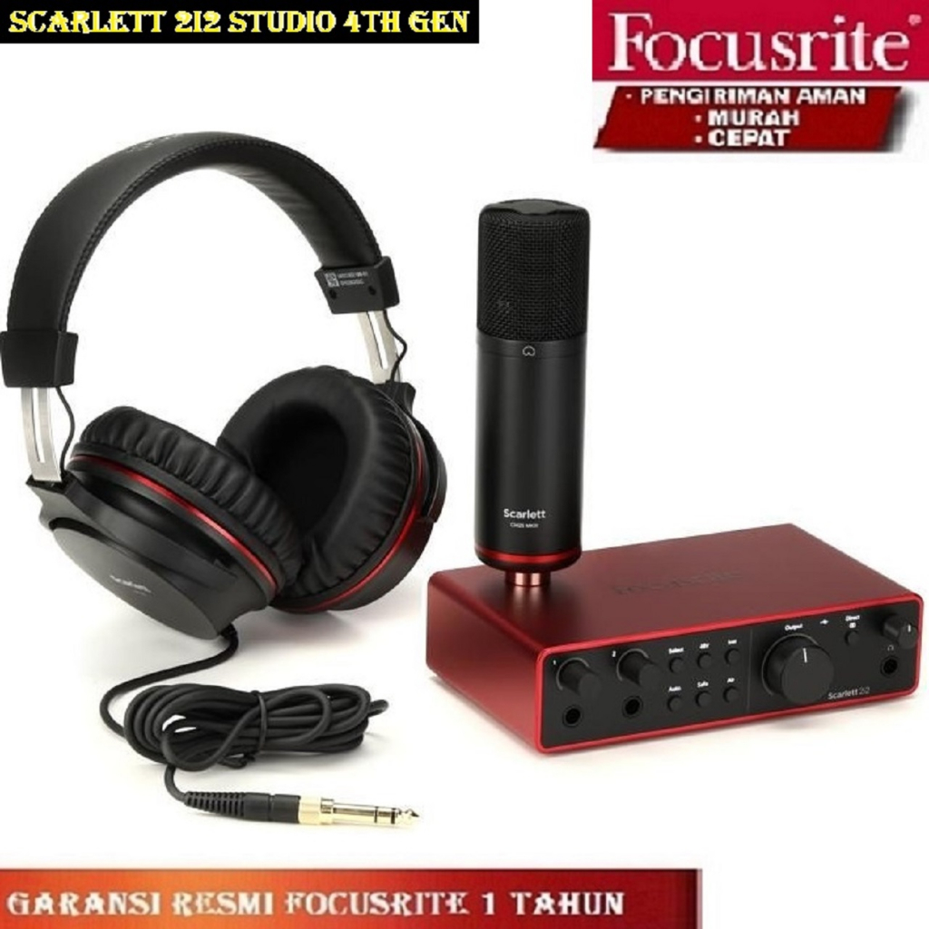 Jual Focusrite Scarlett 2i2 Studio 4th Gen USB Audio Interface ...