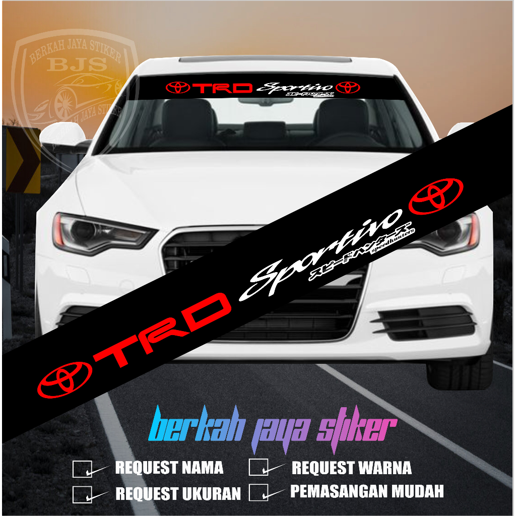 Jual STIKER KACA DEPAN MOBIL TRD SPORTIVO STICKER KACA CUSTOM | Shopee ...
