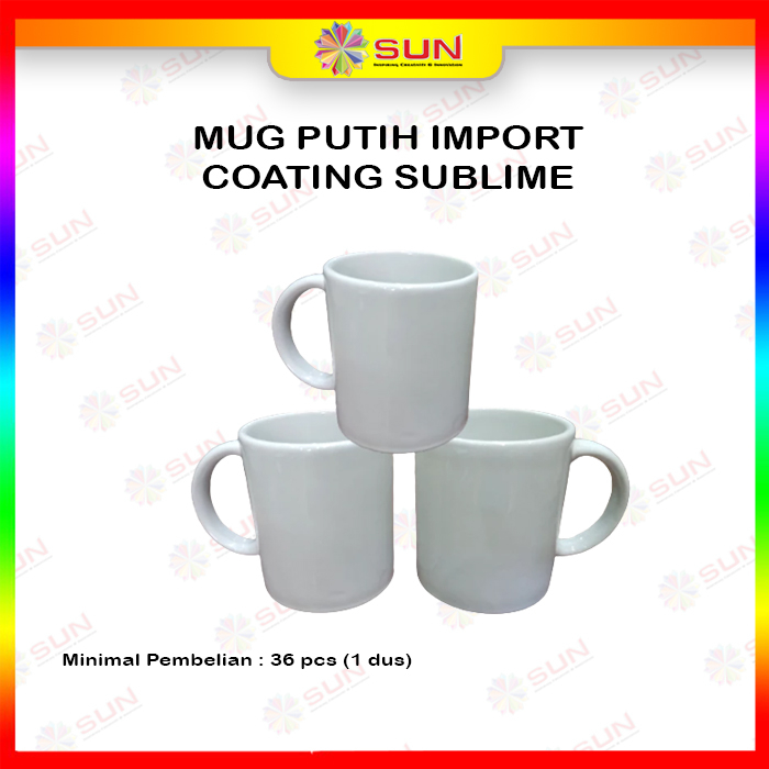 Jual Mug Putih Import 11 Oz (Gelas Polos Coating Sublim Sablon Custom ...