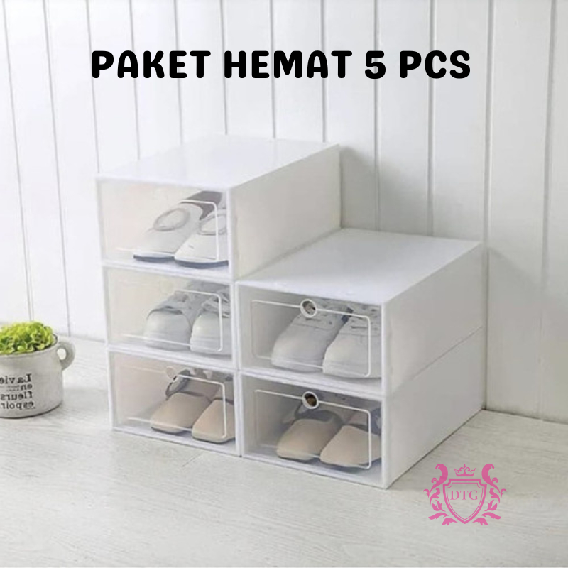 Jual DTG PAKET HEMAT!! Kotak sepatu Box Sepatu Praktis / Rak Sepatu ...