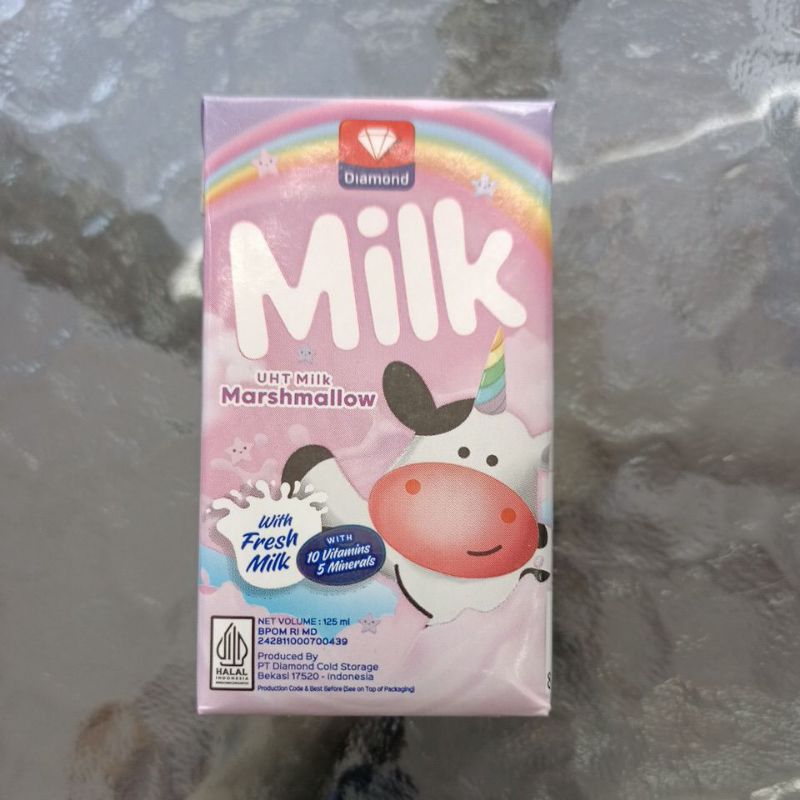 Jual DIAMOND Susu UHT rasa Marshmallow 125 ml | Shopee Indonesia
