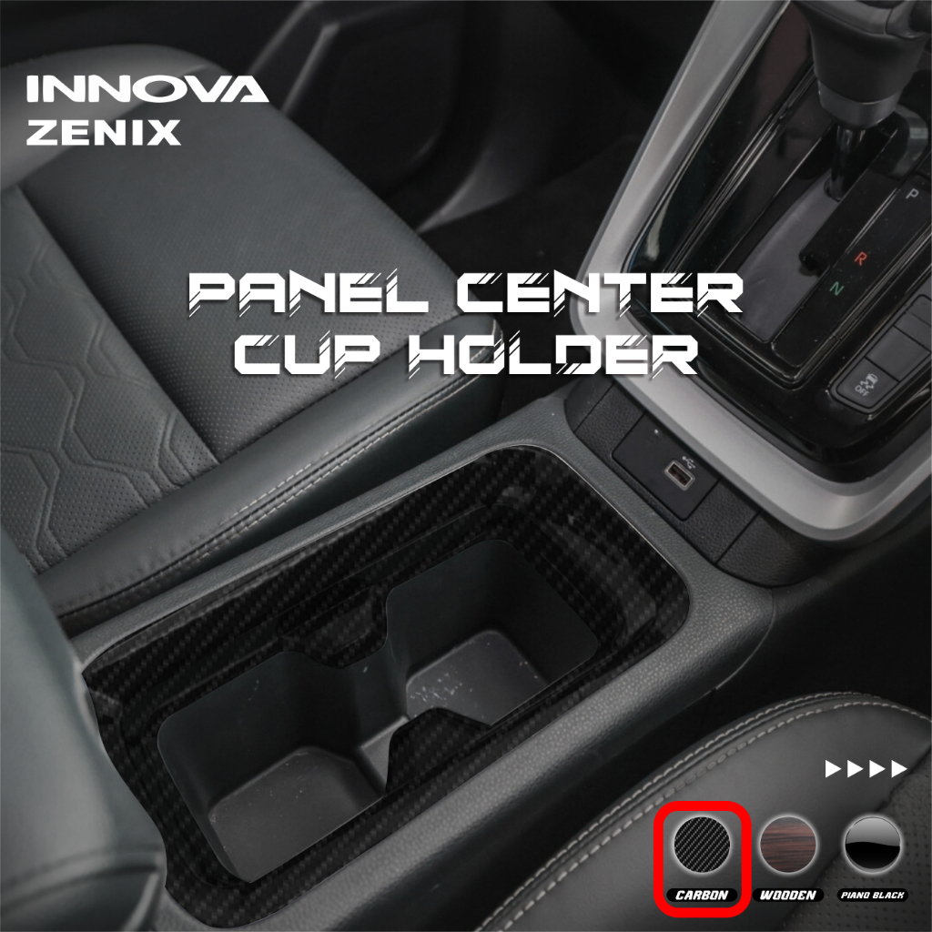 Jual PANEL CENTER CUP HOLDER CARBON, PIANO BLACK, WOODEN INNOVA ZENIX ...