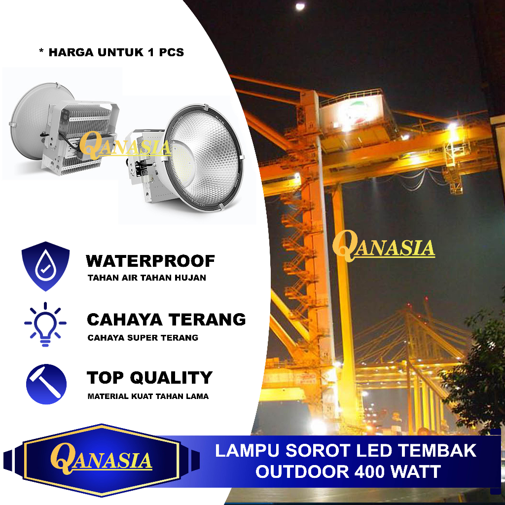 Jual Lampu Sorot LED 400W Tembak Outdoor 400 Watt Tower Crane Flood Light | Shopee Indonesia