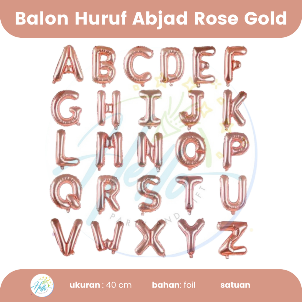 Jual BALON FOIL HURUF A-Z / BALON ULANG TAHUN / BALON HURUF WARNA ...