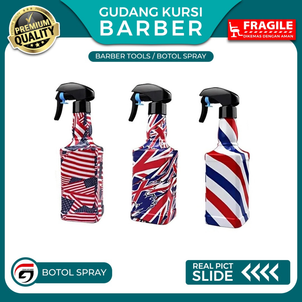 Jual Botol Spray Motif Bendera Sprayer Air Pangkas Rambut Butir Halus ...