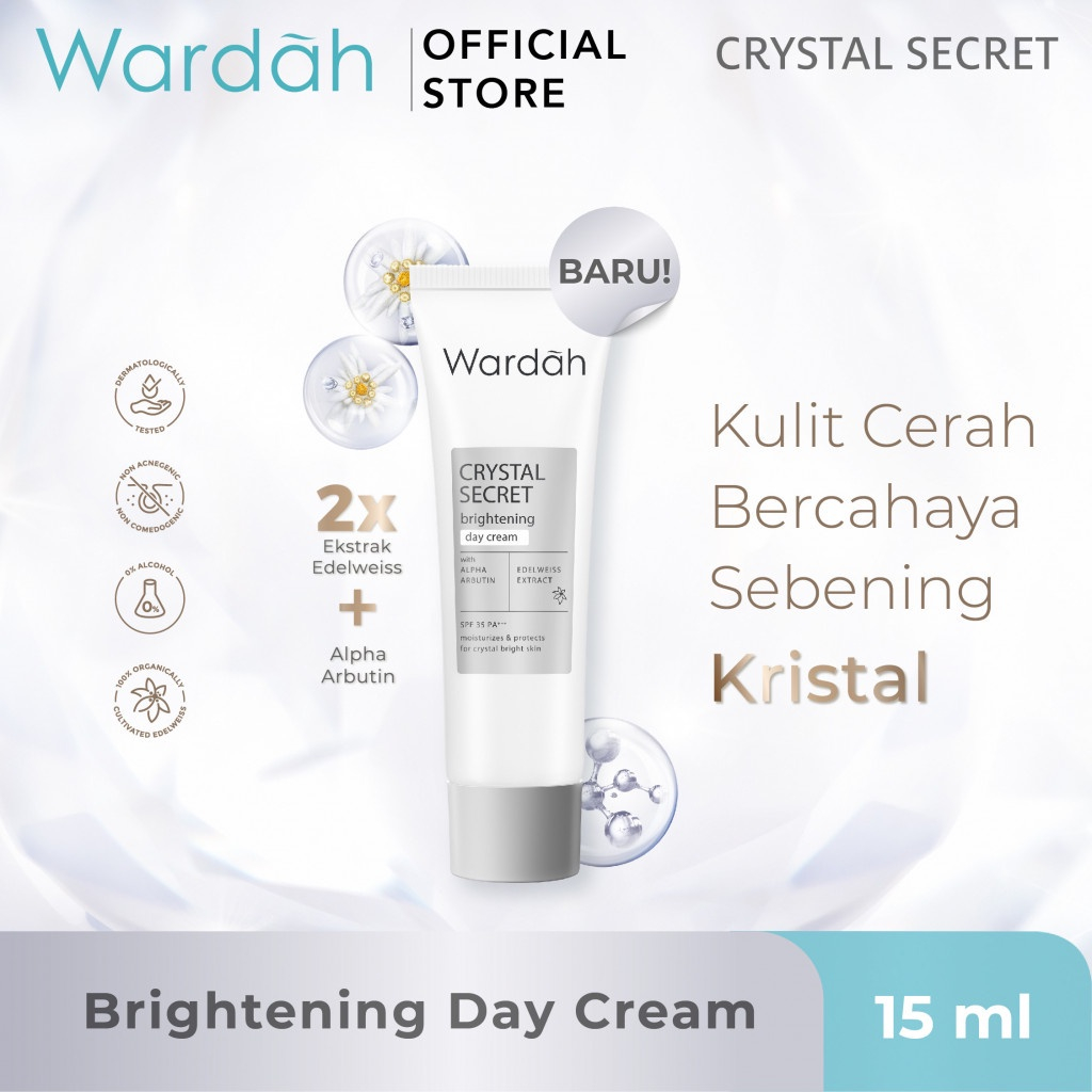 Jual Wardah Crystal Secret 15ml Day/Night Cream (KEMASAN BARU) | Shopee ...