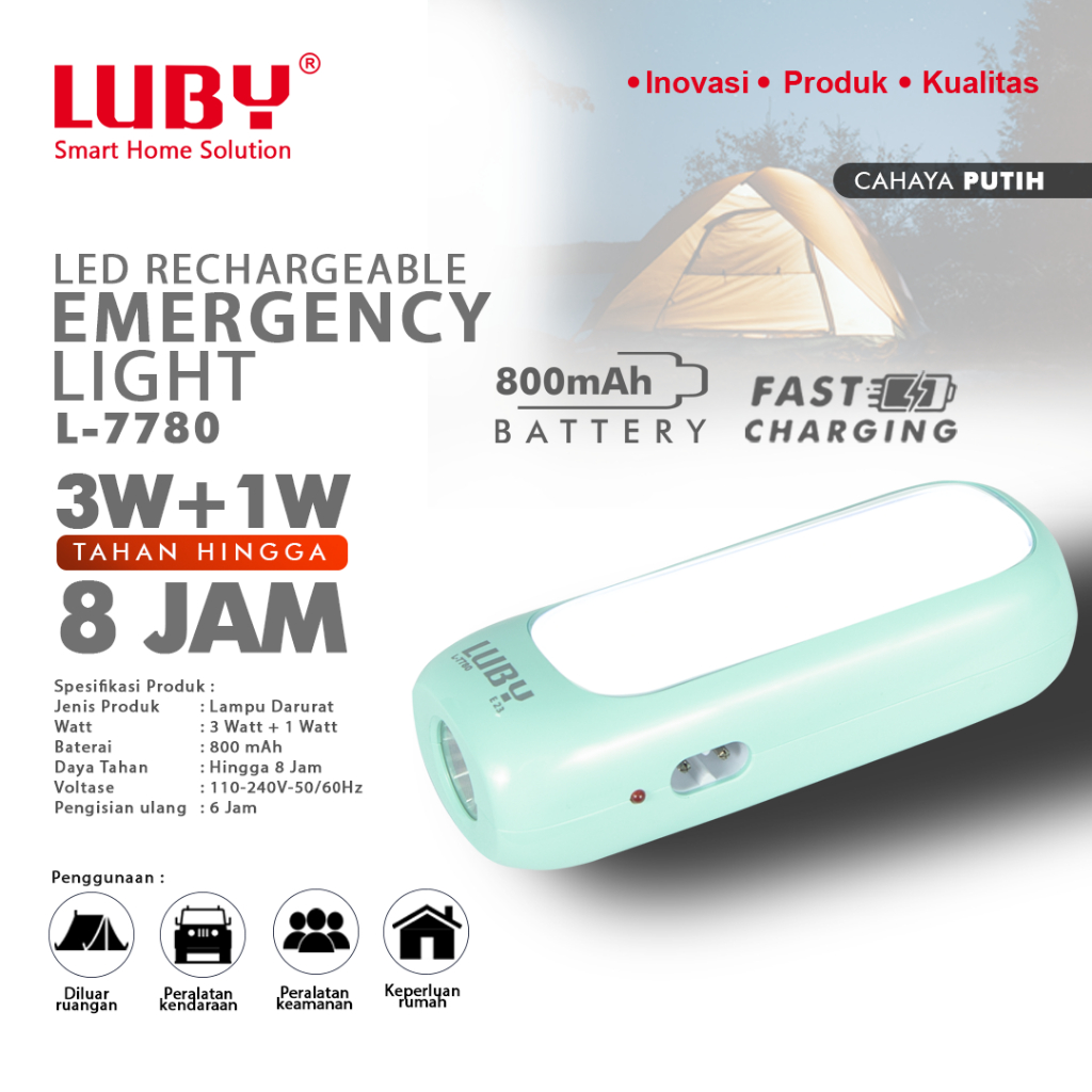 Jual Emergency Light / Lampu Darurat Luby tipe L-7780 | Shopee Indonesia