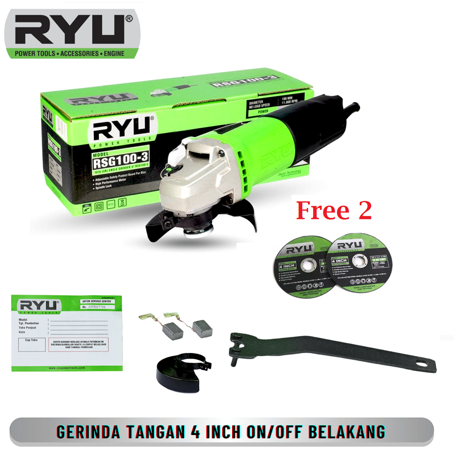 Jual RYU RSG 100-3 Mesin Gerinda Tangan 4 inch RSG 100-3 / Angel ...