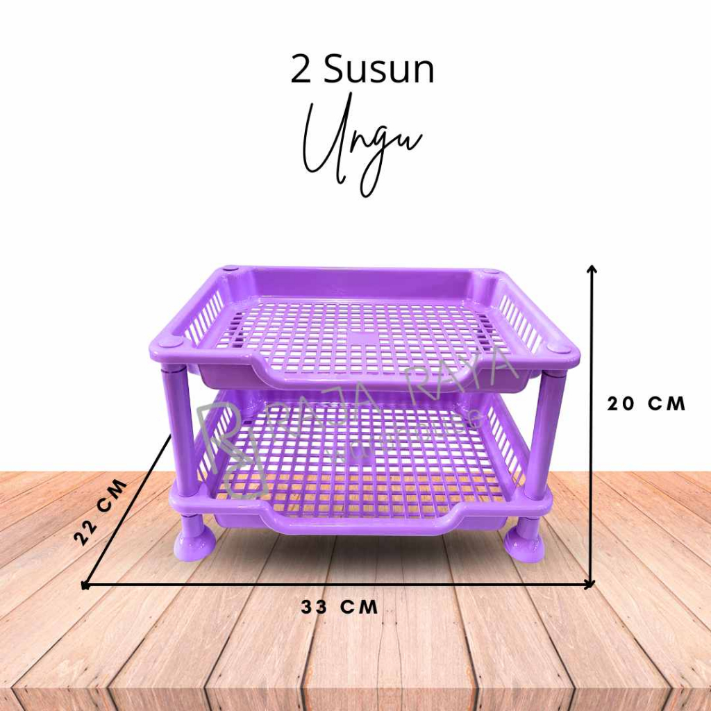 Jual Rak Segi Empat Serbaguna 3 susun plastik 3 tingkat Rack Tempat ...