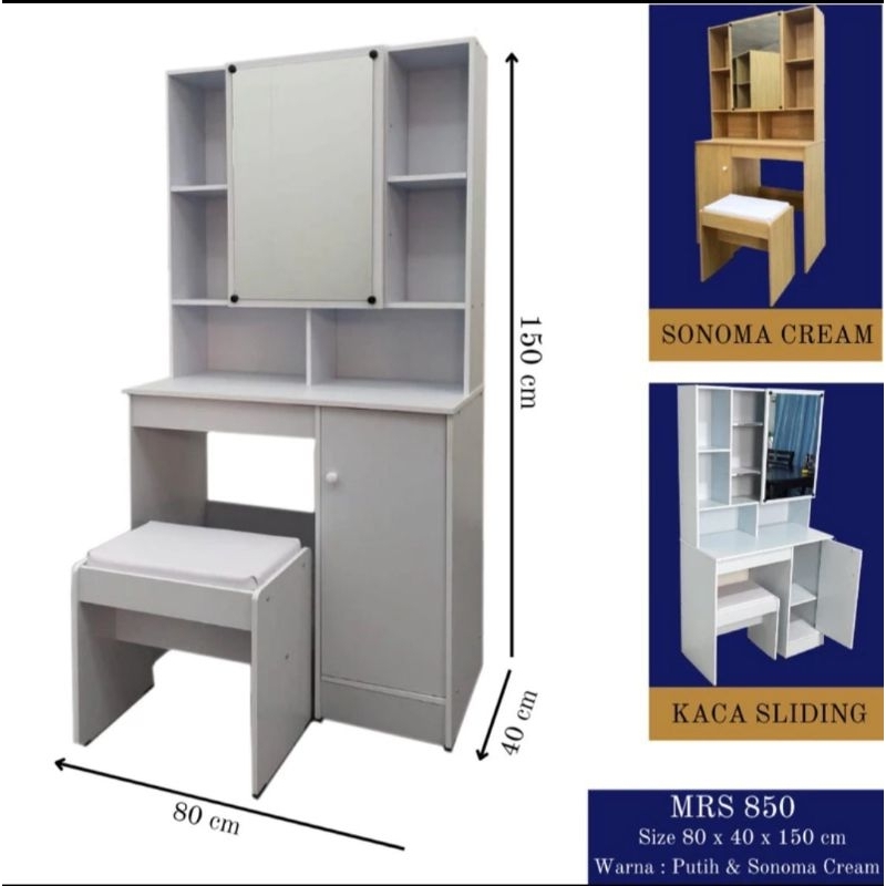 Jual Meja Rias/Meja Minimalis /Meja Make Up Kaca Sliding MR 850 ...