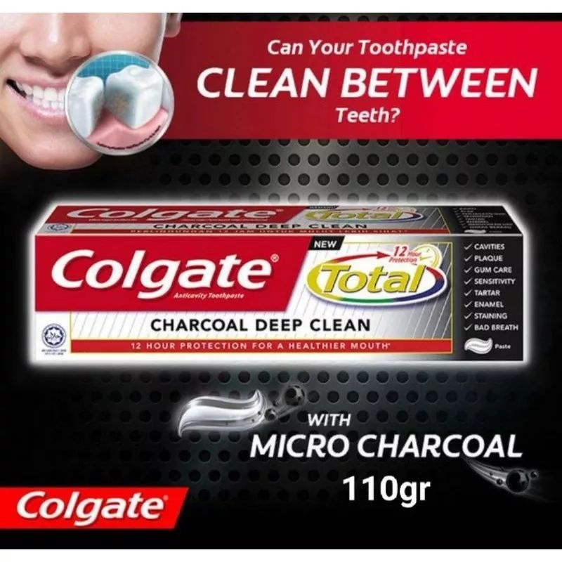 Jual Colgate Total 12 Charcoal Pasta Odol Gigi Toothpaste 110gr ...