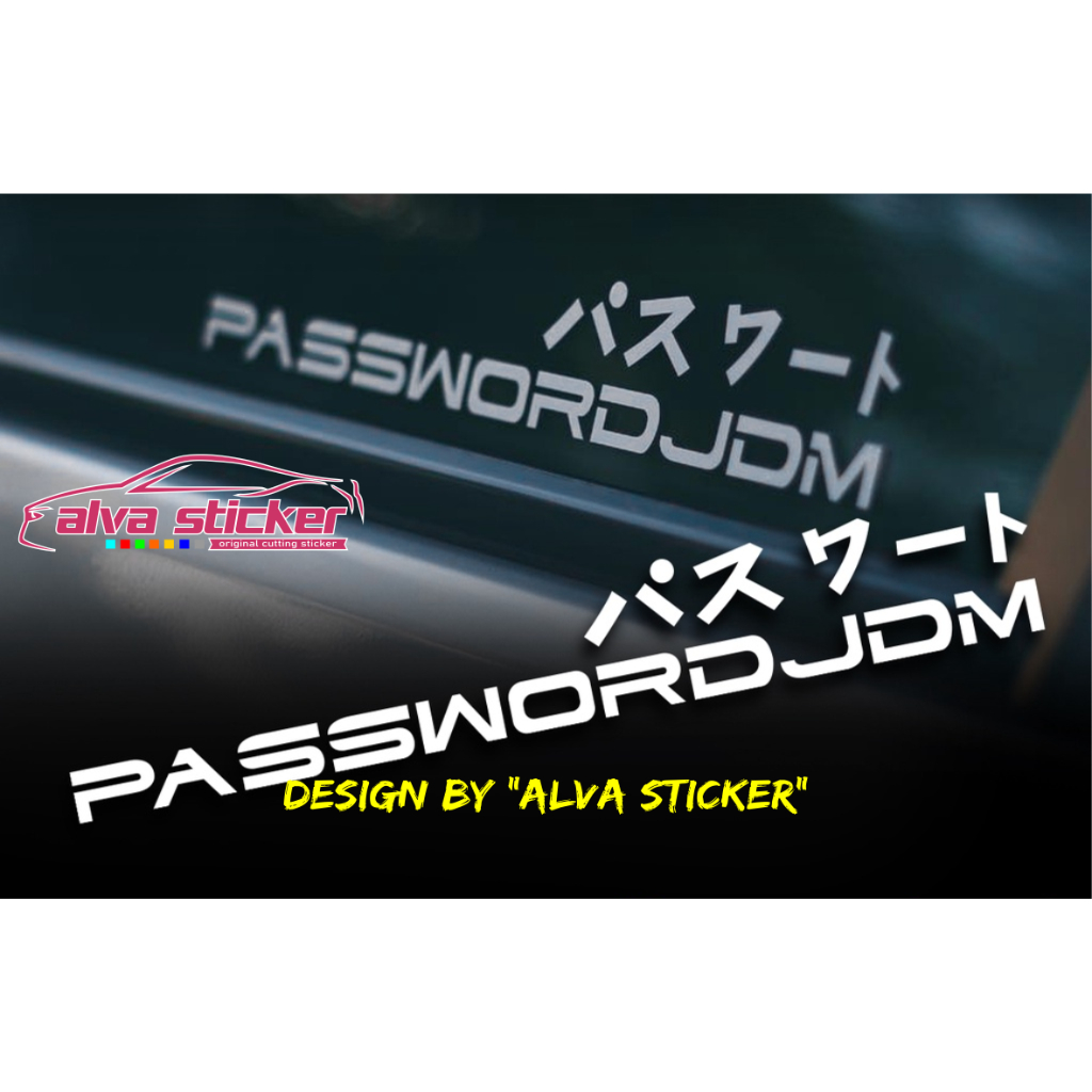 Jual sticker stiker password jdm kanji stiker jdm style cutting stiker ...
