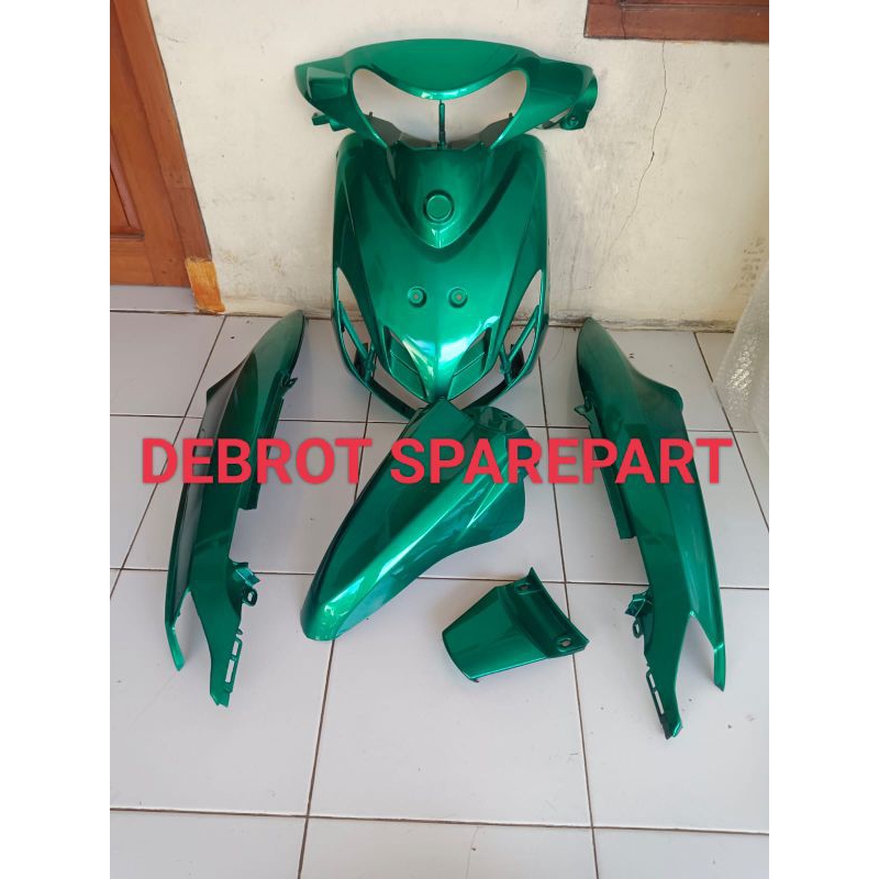 Jual Cover body halus Yamaha Mio smile / full body Mio smile hijau ...