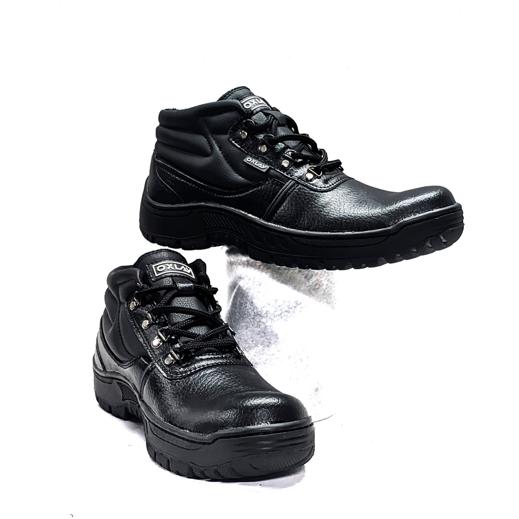 Jual OXLAY - Sepatu boots safety Hitam Polos motif KJeruk | Shopee ...