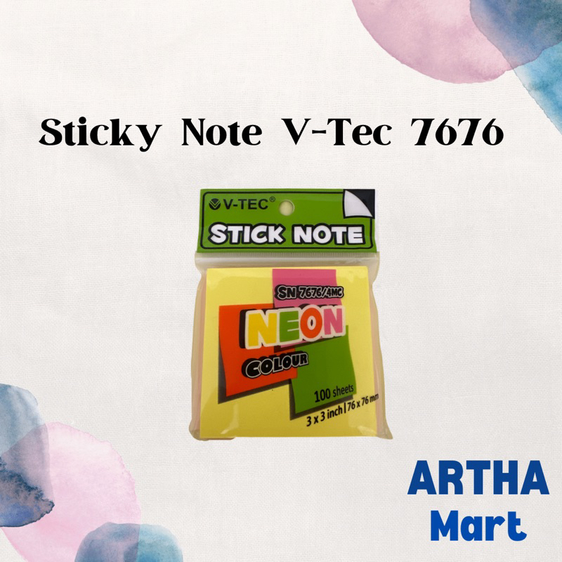 Jual V-TEC - Sticky Note SN 7676 - Pack | Shopee Indonesia