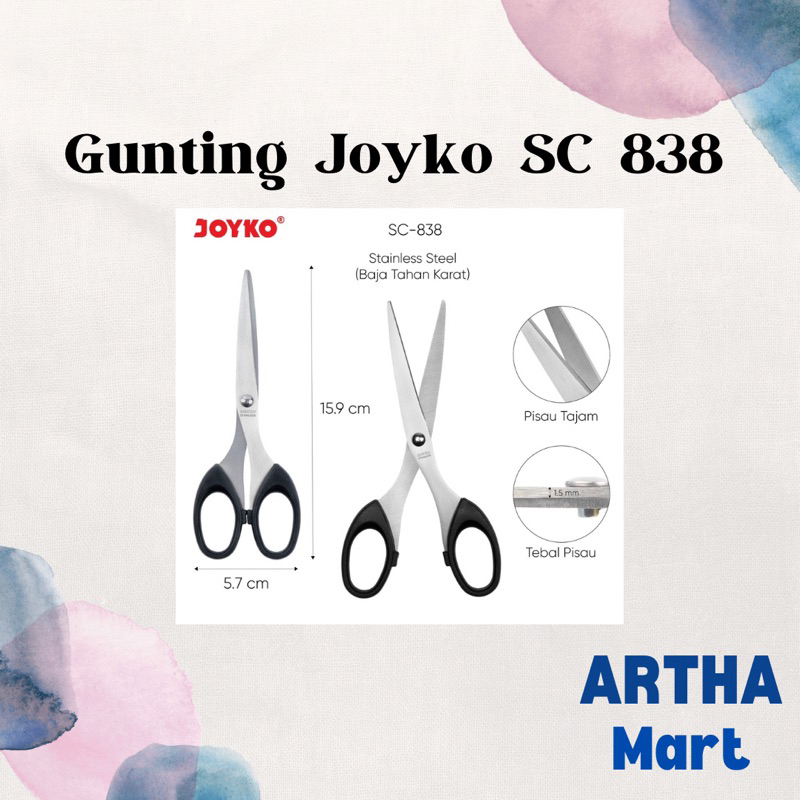 Jual JOYKO - Gunting Scissors SC 838 - Pcs | Shopee Indonesia