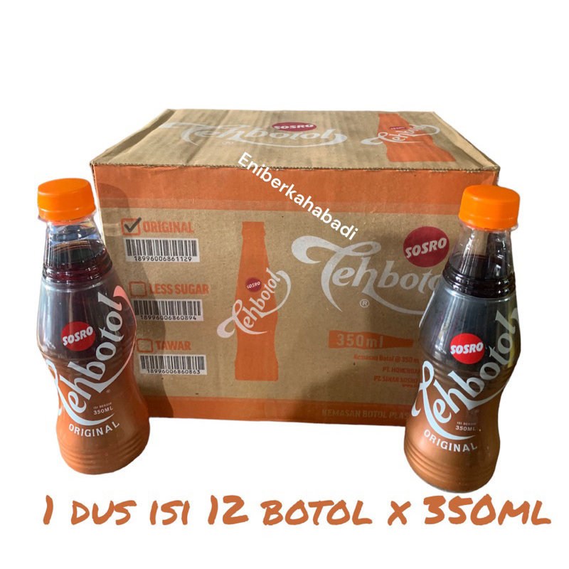 Jual Teh Botol Sosro Kemasan Pet Botol 350 ml (Desember 2024) 1 dus isi 12 botol | Shopee Indonesia