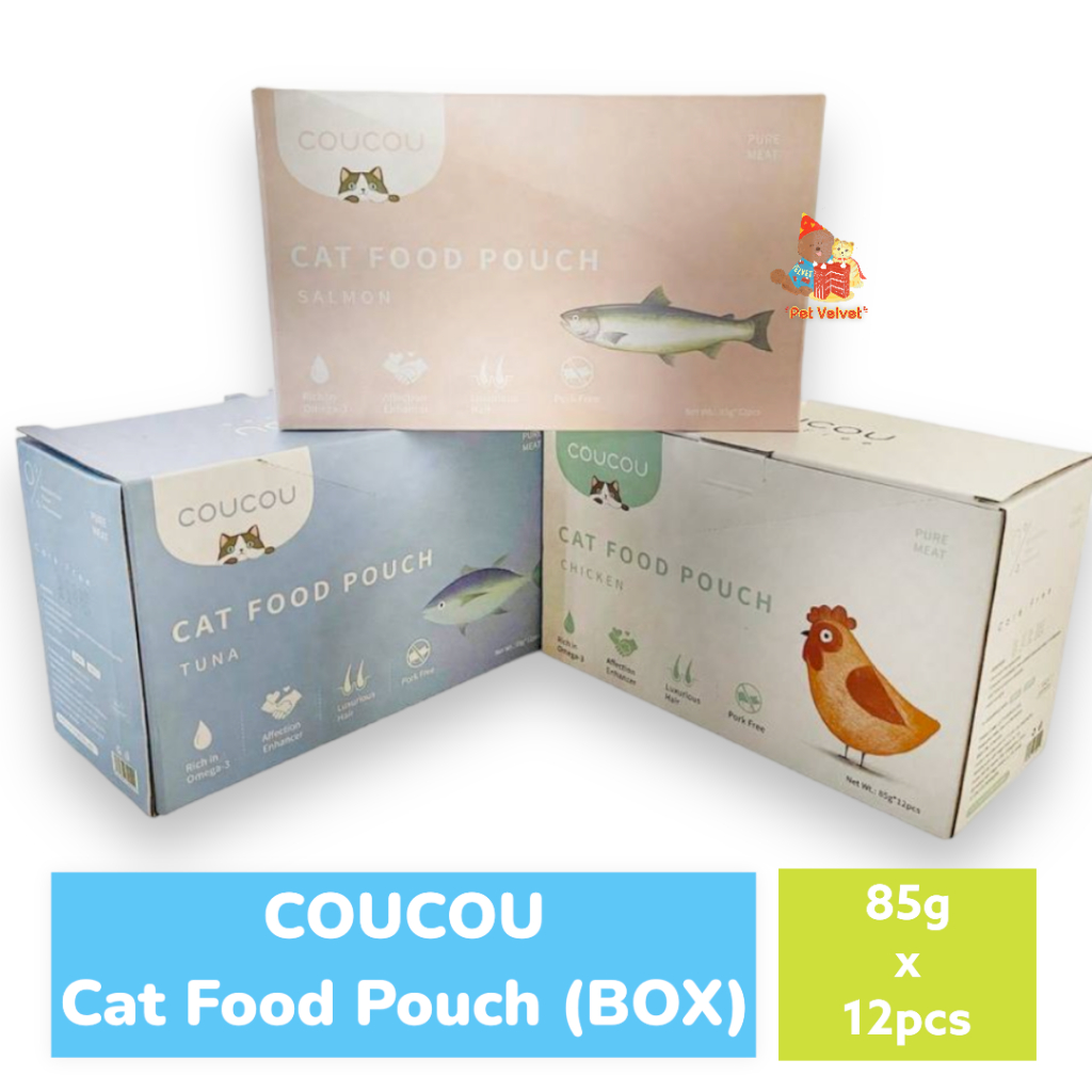 Jual COUCOU POUCH Premium Wet Cat Food 1 BOX isi 12 pouch (85gx12 ...
